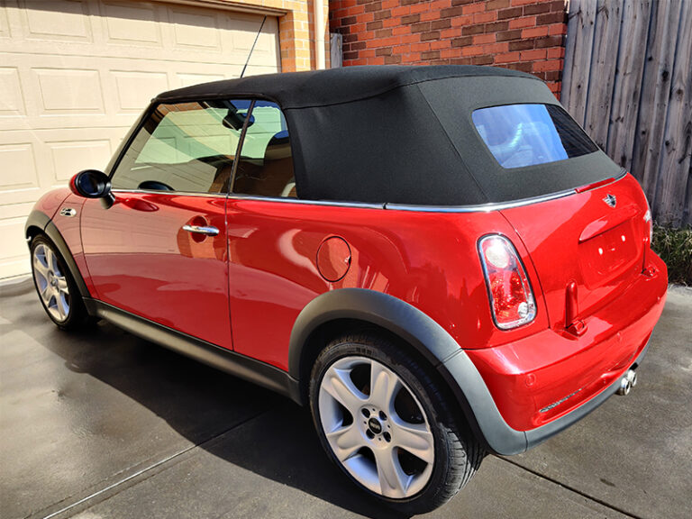Mini Roadster R52 soft top, produced in Haartz Twillfast RPC and comes ...