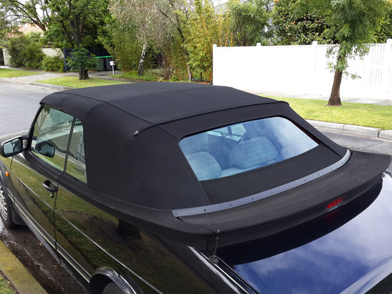 Saab 900 Turbo combo 2 piece soft top, produced in Haartz Twillfast RPC ...