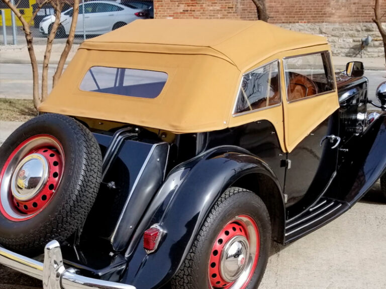 MG TD (2 Bow Frame) soft top, produced in Haartz Stayfast Canvas and ...